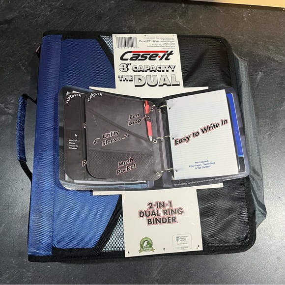 Office | Caseit 2 In 1 Dual Ring Zipper Binder New | Poshmark
